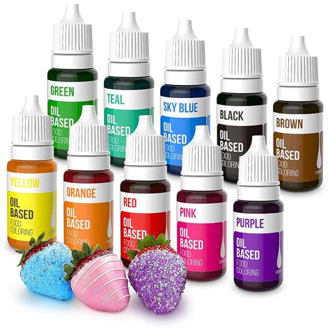 Nomeca 10 Colors Oil Based Food Coloring For India Ubuy