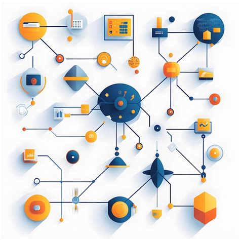 A Set Of Diagram Icons Featuring Flowcharts Process Diagrams And Organizational Charts Includes