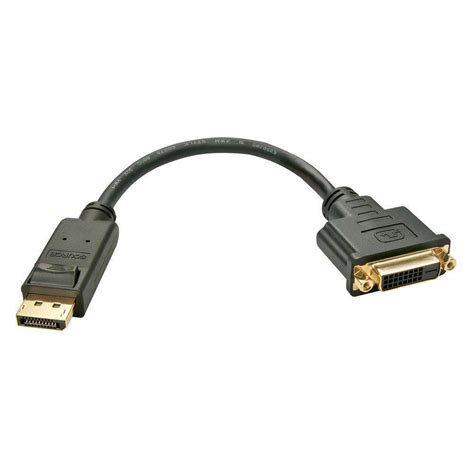 Lindy Displayport Male To Dvi Female Adapter Cable 15cm 41004 Novatech
