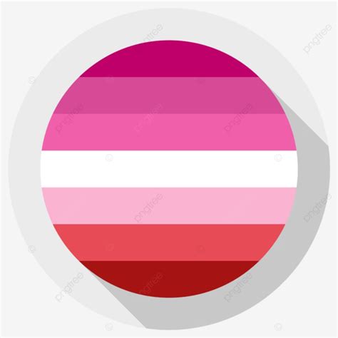 Lesbian Flag Vector Art Png Lipstick Lesbian Flag Art Feminine Community Round Sign Png