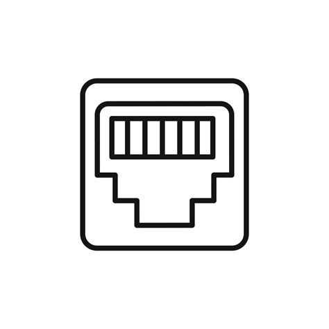 Rj45 Cable Port Icon Logo Sign Outline 47567728 Vector Art At Vecteezy