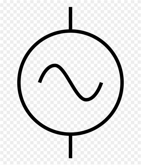 Ac Power Source Symbol Clipart Ac Voltage Source Symbol Free Transparent PNG Clipart Images