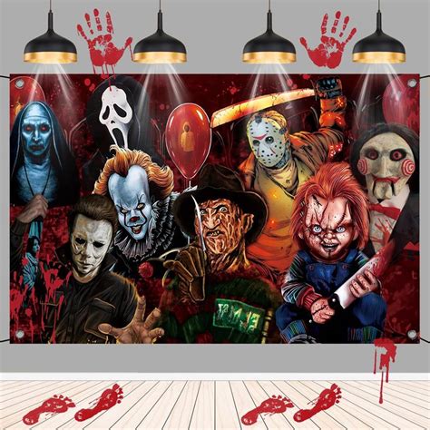Horror Movie Character Banner Backdrop Decorations Adult Halloween