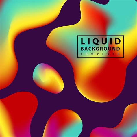 Premium Vector Fluid Abstract Background Colorful Liquid Shape