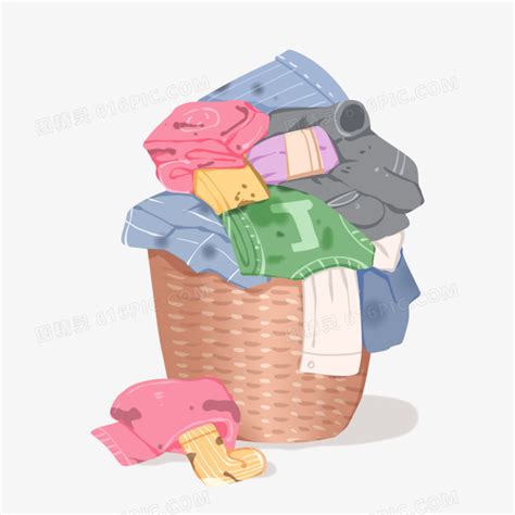 卡通手绘换洗一堆脏衣服素材图片免费下载 PNG素材 编号vr7imgqk2 图精灵
