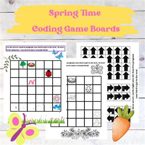 Printable Unplugged Coding Game Boards Etsy