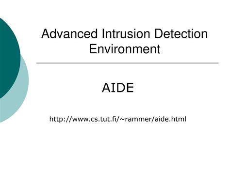 Ppt Advanced Intrusion Detection Environment Powerpoint Presentation Id2943482