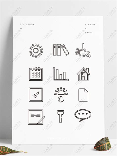 생활 용품 선형 아이콘 모음 일러스트 Png 및 벡터 이미지 무료 다운로드 Lovepik