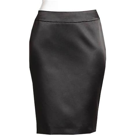Plus Size Black Bridal Satin Pencil Skirt Elizabeths Custom Skirts