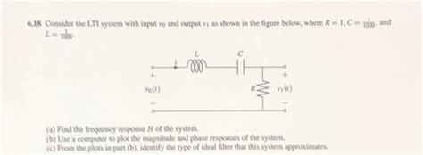 Solved Is Consider The LTI System With Input Wo And Outp