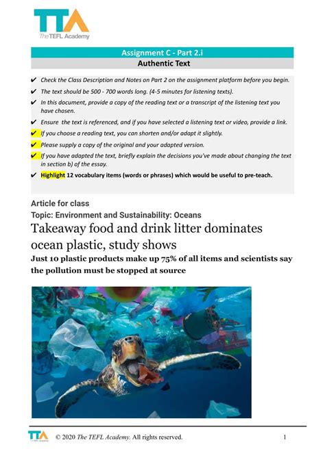 The Tefl Academy Assignment C Part 2 I Authentic Text The Tefl Academy All Assignments A B