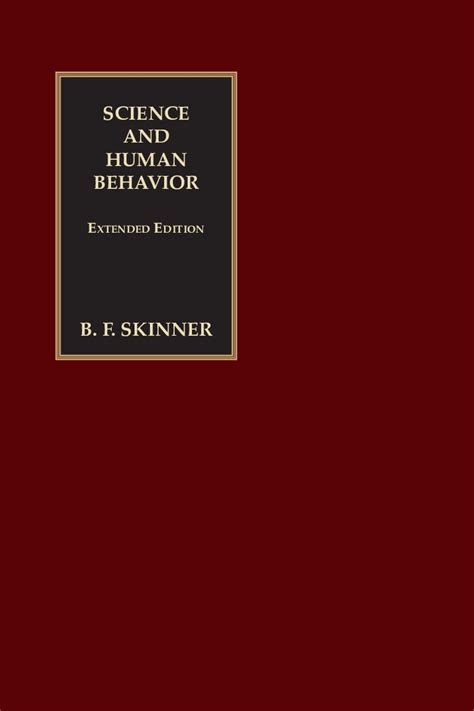 science and human behavior extended edition pdf b f skinner