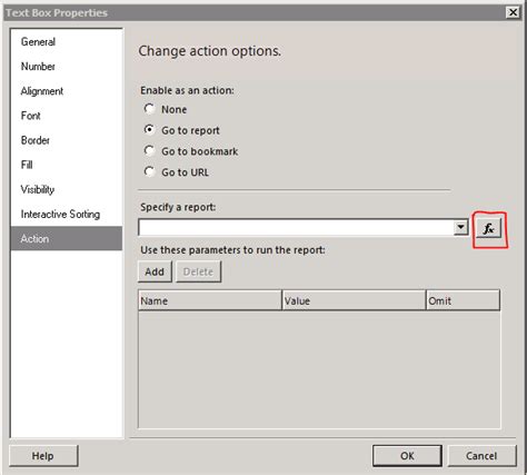 Reporting Services How To Dynamically Define A Value As A Hyperlink Action In An Ssrs Report