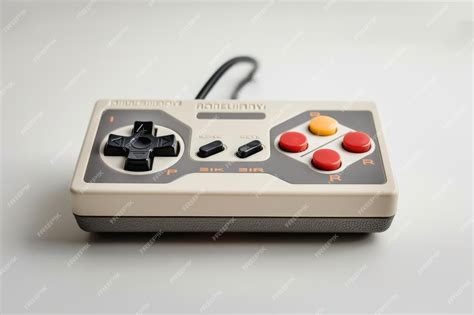 Nostalgic Nostalgia Retro Gaming Controllers Isolated On White Background Premium Ai Generated