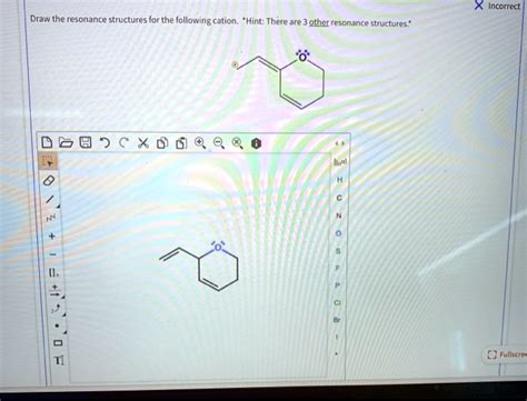 Solved Draw The Resonance Structures For The Following Cation Hint There Are Four Resonance