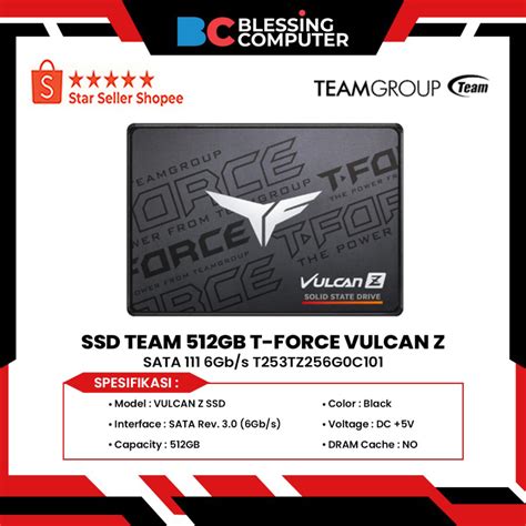 Jual Ssd Team 512gb T Force Vulcan Z Sata 111 6gb S T253tz512g0c101 Shopee Indonesia