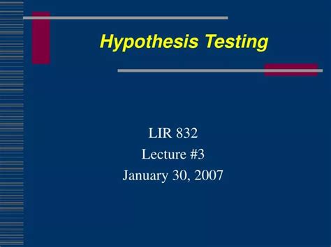 PPT Hypothesis Testing PowerPoint Presentation Free Download ID 549123