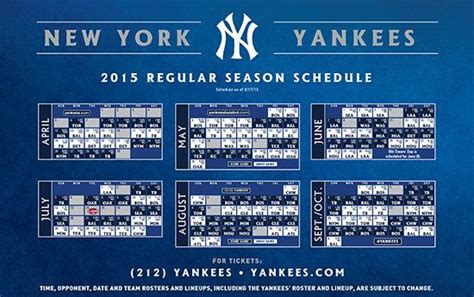 New York Yankees Printable Schedule Yankees New York Yankees Go Yankees