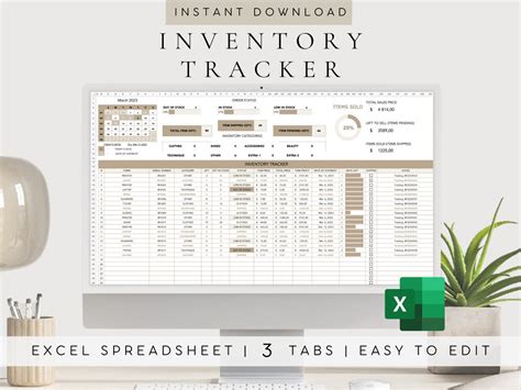 Inventory Tracker Sheet Excel Digital Inventory Management