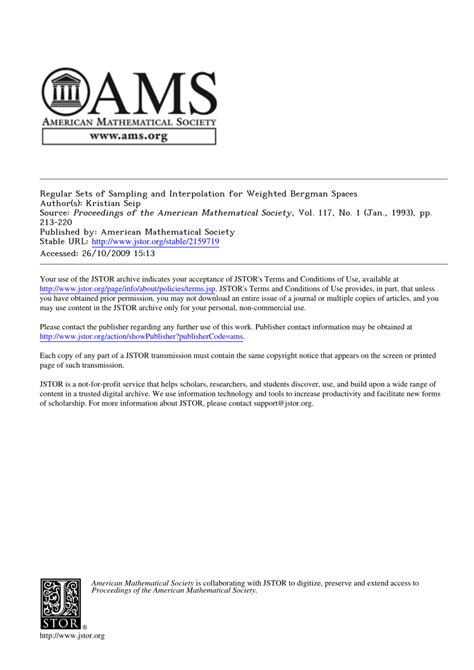 Pdf Regular Sets Of Sampling And Interpolation For Weighted Bergman