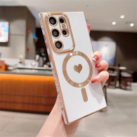 Allytech Magnetic Case For Samsung Galaxy S24 Ultra Camera Protective Cover Shockproof Anti