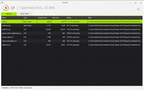optimize css and javascripts with scriptm