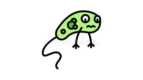 Human Bacteria Virus Line Icon Animation Stock Video Video Of Design