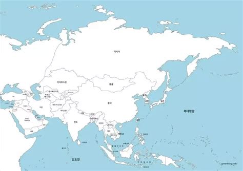 라오스 지도에 이어서 이번에는 각 국가의 지도보다 더 많이 찾으시는 아시아 지도를 만들어보았습니다 아시아 지역은 우리가 속한 곳이기도 하고 넓은 범위를 가지고 있기 때문에