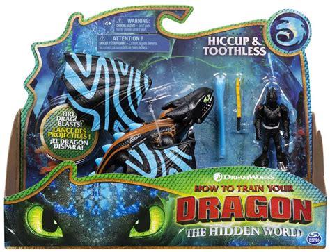 How To Train Your Dragon The Hidden World Hiccup Lightfury Action Figure 2 Pack Dragon Scale