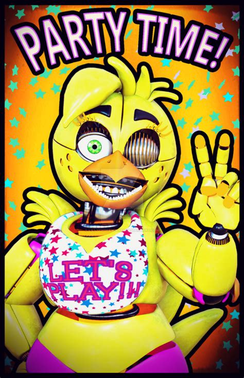 Advanced Chica The Chicken Party Time By Lillytherenderer On Deviantart