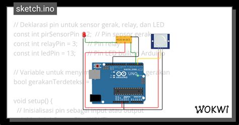 Praktik Arduino Relay Dan Pir Wokwi Esp32 Stm32 Arduino Simulator