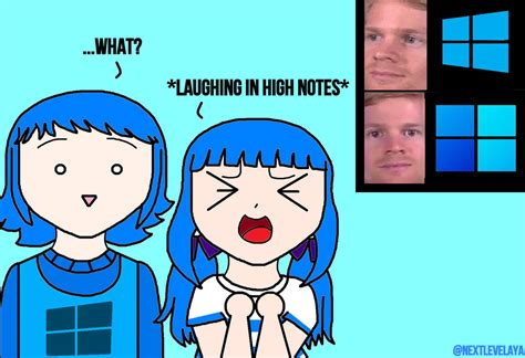 Humanized Windows 10 And 11 React To Their Meme By Nextlevelaya On Deviantart