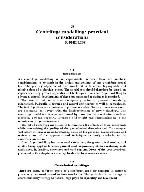 Geotechnical Centrifuge Technology Pdf Electric Motor Centrifuge