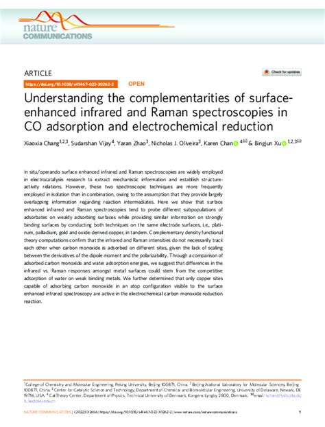 Pdf Understanding The Complementarities Of Surface Enhanced Infrared