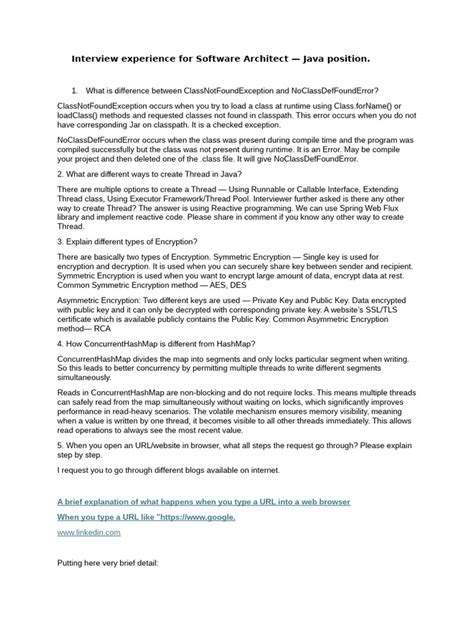 interview experience for software architect pdf public key