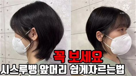 시스루뱅 앞머리 쉽게 자르는법꿀팁 공개 Youtube