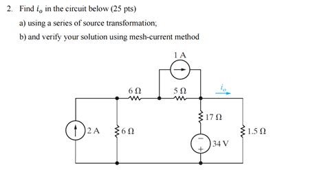 solved 2 find io in the circuit below 25pts a using a