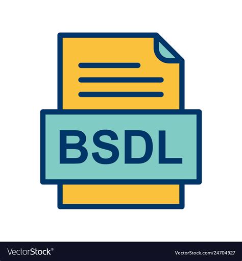 Bsdl File Document Icon Royalty Free Vector Image