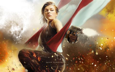 Alice Resident Evil 2020 Game Poster Illustration Art Preview