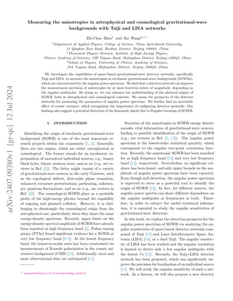 Pdf Measuring The Anisotropies In Astrophysical And Cosmological Gravitational Wave