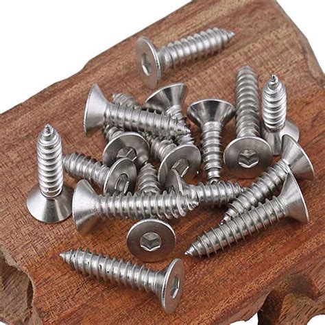 Ansiedio Socket Cap Countersunk Screws Stainless Steel Wood Screws Self Tapping Screws For