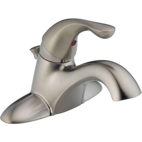 Delta Lahara 4 Inch Centerset 2 Handle High Arc Bathroom Sink Faucet
