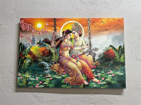 Reproduction Art Hindu Canvas Radha Krishna Canvas Print Radha