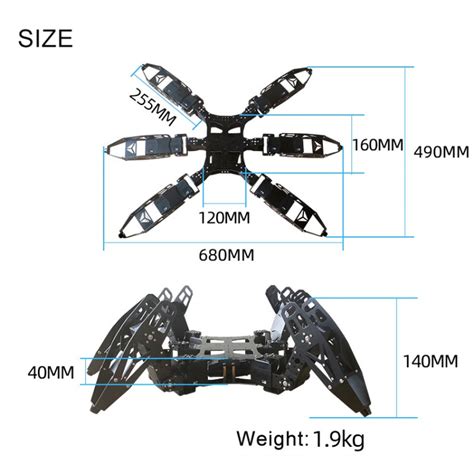 6 legs robot diy kit 3dof hexapod bionic spider robot programmable for