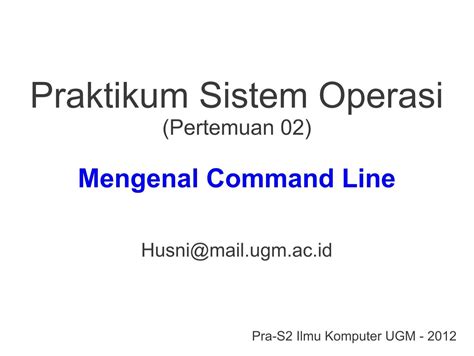 Mengenal Command Line Komputasi