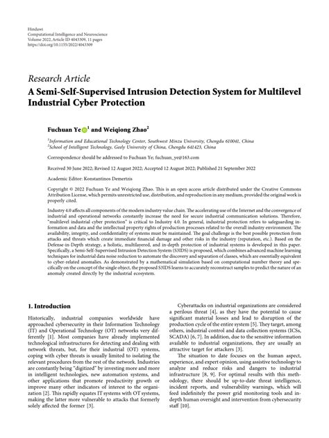 pdf a semi self supervised intrusion detection system for multilevel