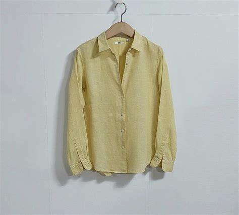 유니클로 린넨100 체크셔츠 헬로마켓