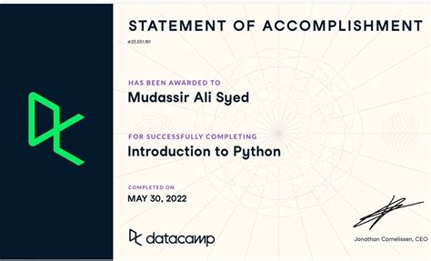 Phmudassir Ali Syed On Linkedin Datacamp Datascience Python Sql