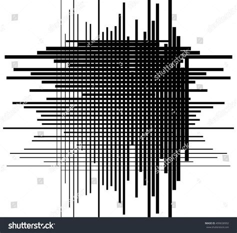 Asymmetric Grid Mesh Pattern Irregular Monochrome Stock Vector Royalty Free