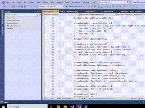 c winforms combobox items filtering by text stack overflow